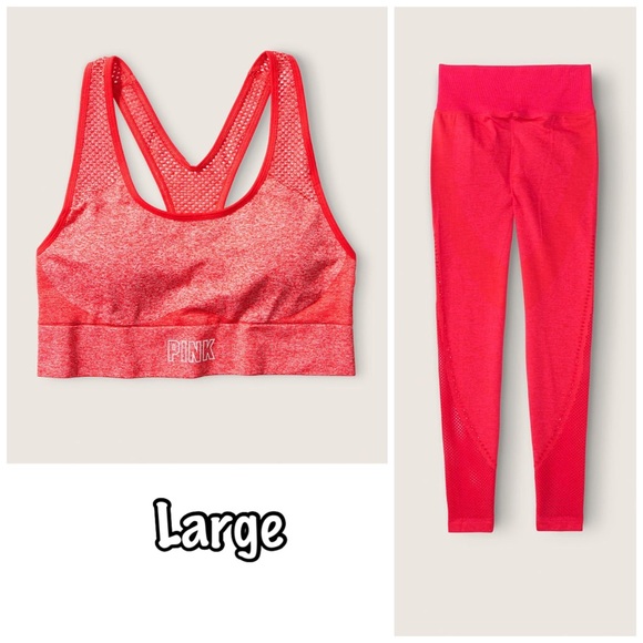 PINK Victoria's Secret | Pants & Jumpsuits | Nwt Vs Pink Workout Set ...